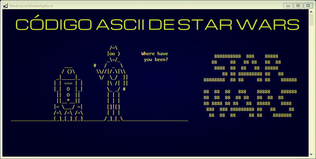 Mira el código ASCII de Star Wars en tu computadora » Adictec