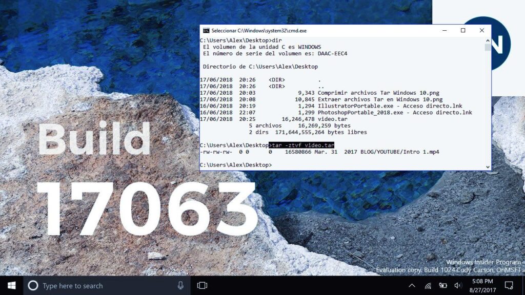 Cómo utilizar el comando Tar en Windows 10 | Adictec